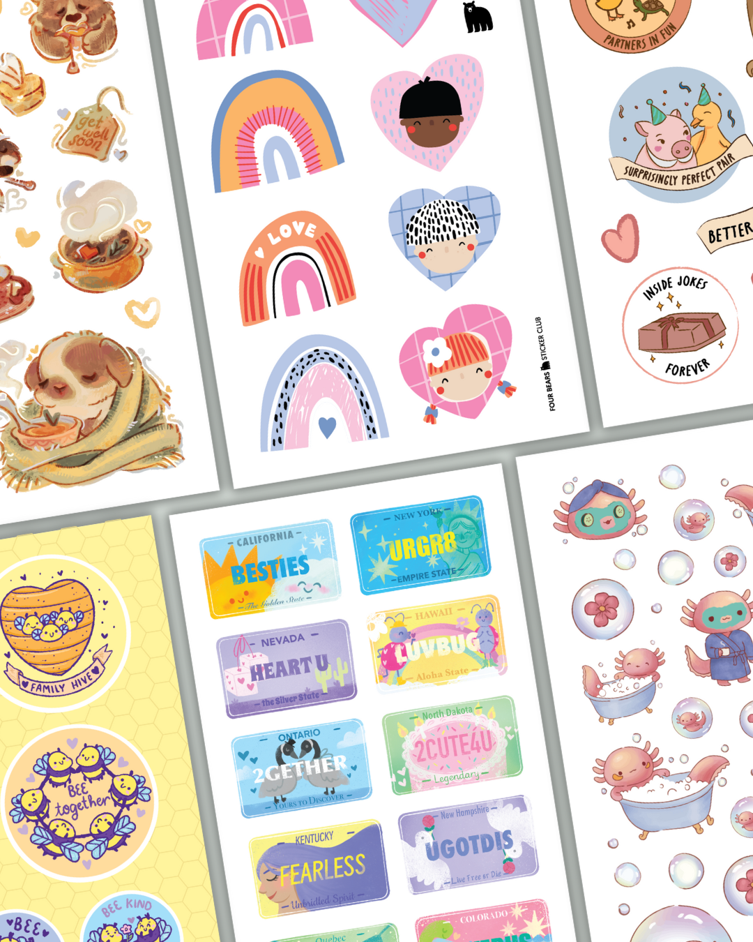 Four Bears Sticker Club