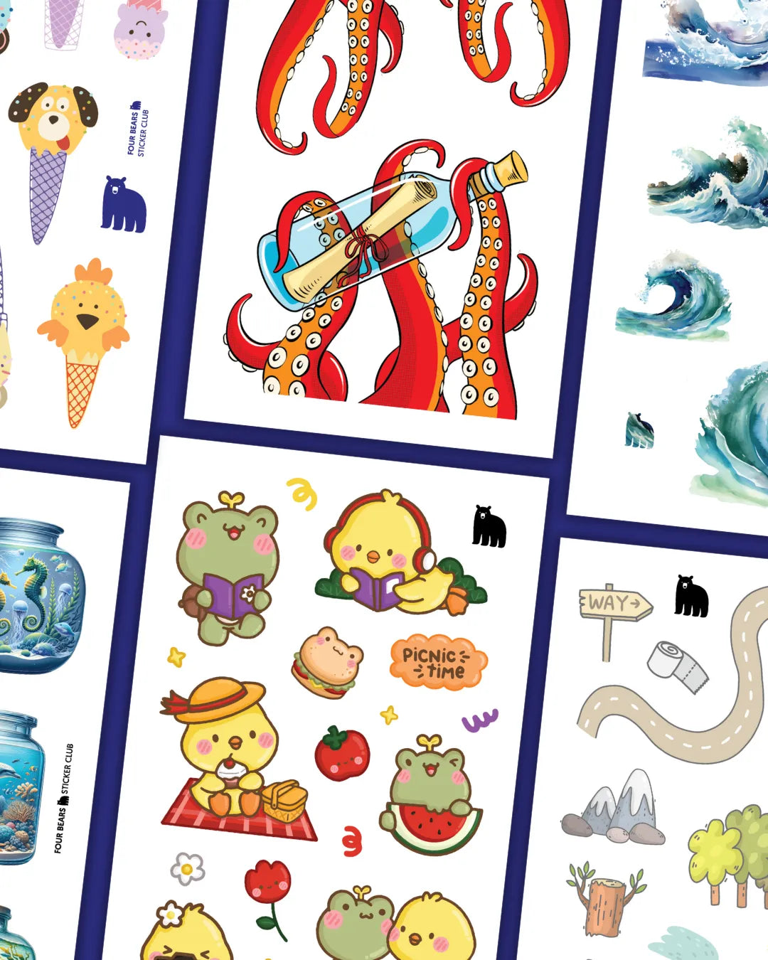 Four Bears Sticker Club