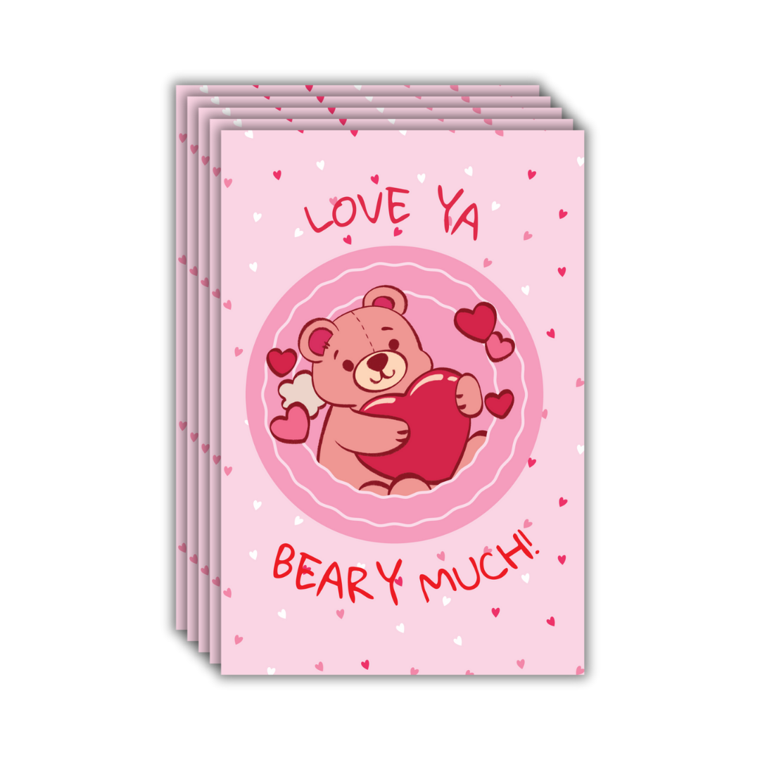 Love Ya Bear-y Much Postcards – Four Bears Sticker Club