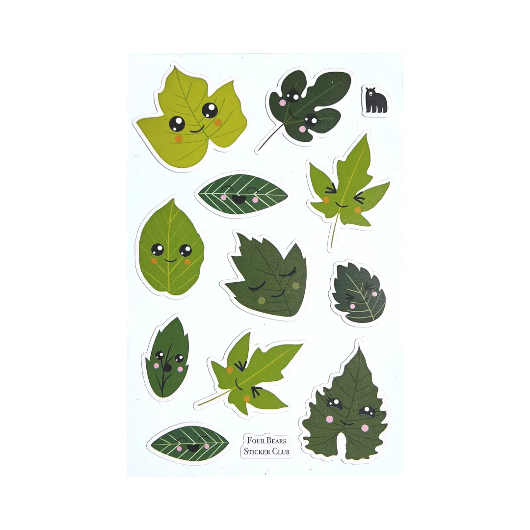 Unbe-Leaf-Able – Four Bears Sticker Club