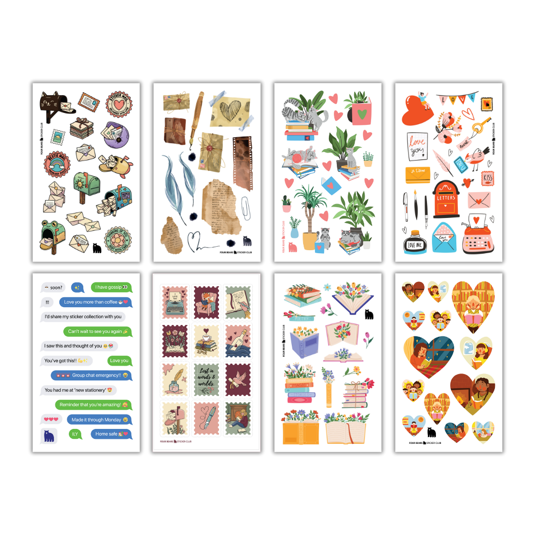 January 2026 Big Kids Sticker Club – Four Bears Sticker Club