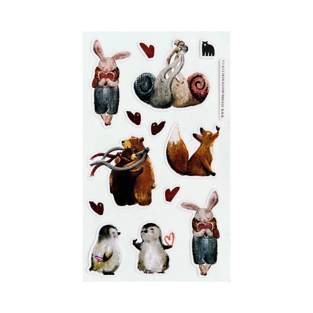 Affectionate Animals – Four Bears Sticker Club